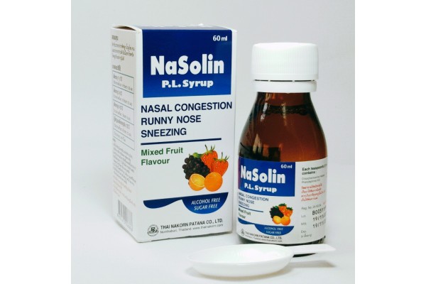 Сироп от заложенности носа, насморка и чихания NaSolin P.L., смешанный ...